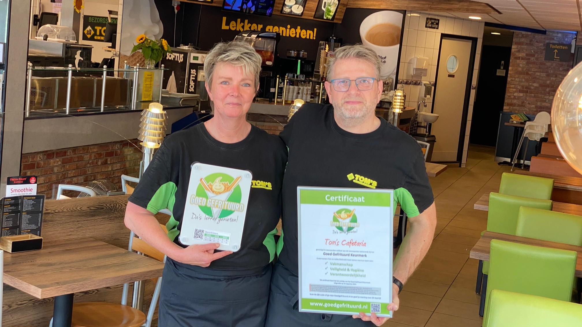 Keurmerk Goed Gefrituurd voor Tom’s Cafetaria in Leeuwarden - Frituurwereld